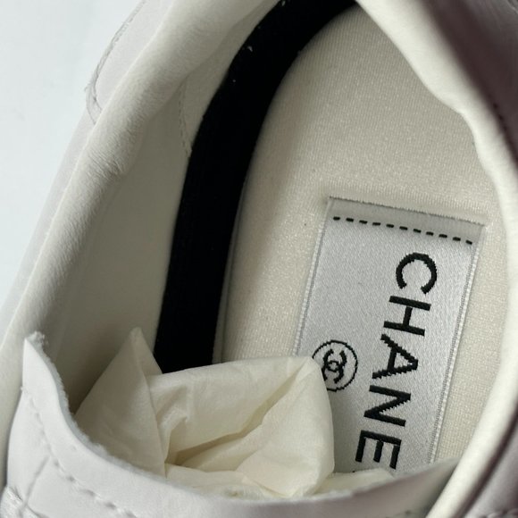 CHANEL | Shoes | Chanel 23a Leather Cc Sport Runner Lace Up Sneakers ...